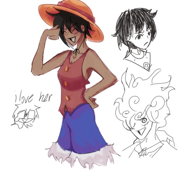 fem luffy - ibisPaint