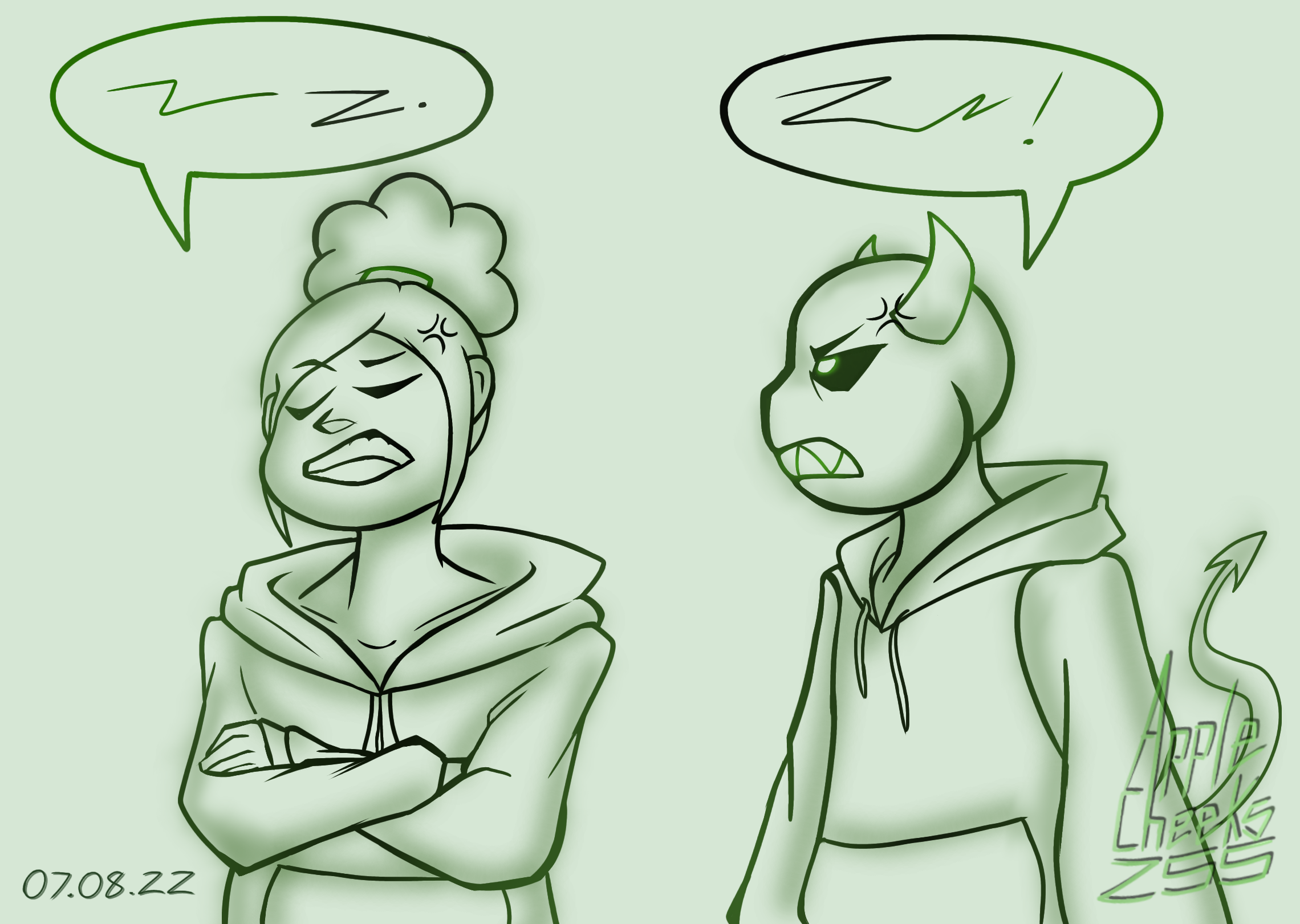 Human VS Demon - Request - ibisPaint