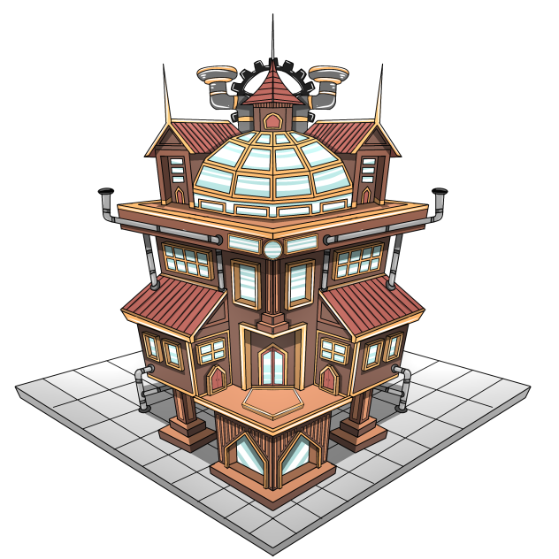 steampunk castle - ibisPaint