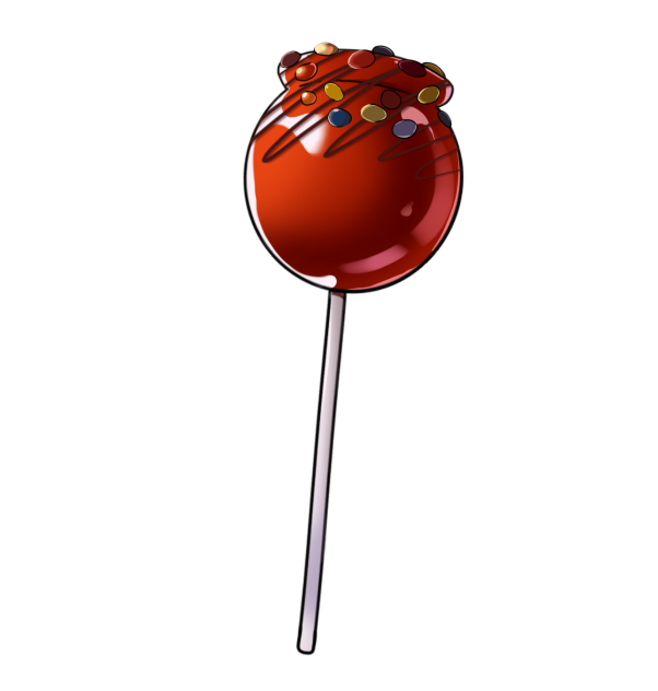 candy apple with toppings - ibisPaint