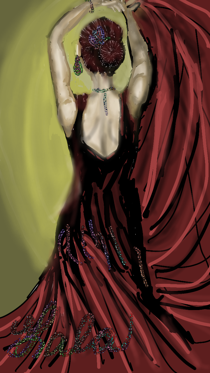 the back of a dancer - ibisPaint