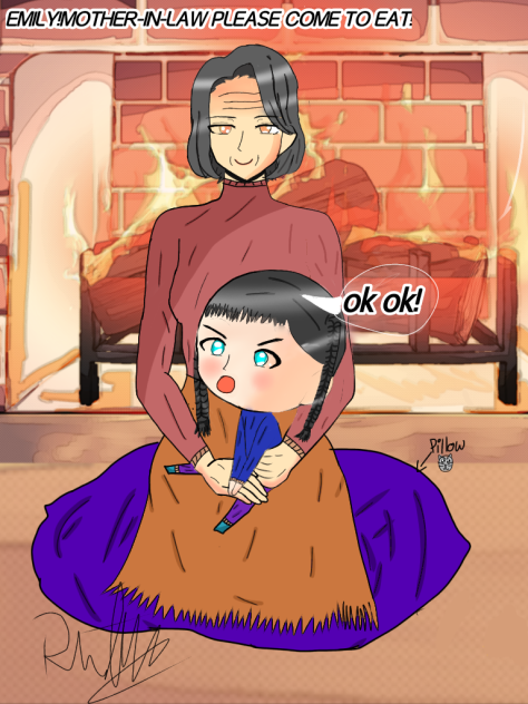 grandma and grandchild having good time - ibisPaint