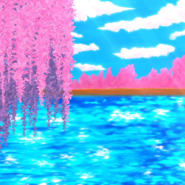 Lake in spring - ibisPaint