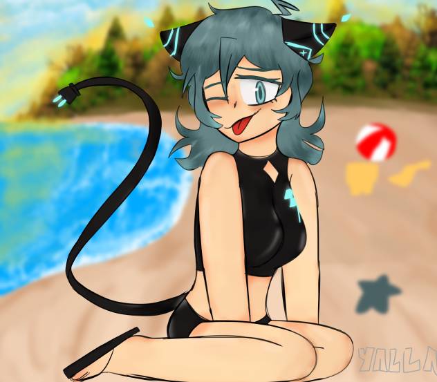 Boxx in a beach (for Boxlightning45 ♥) - ibisPaint