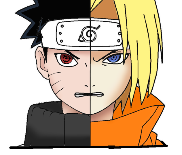 naruto and sasuke swap - ibisPaint