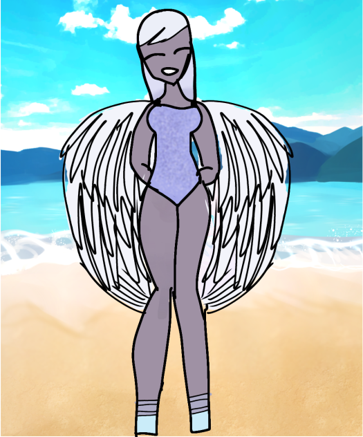 Emily at the beach - ibisPaint