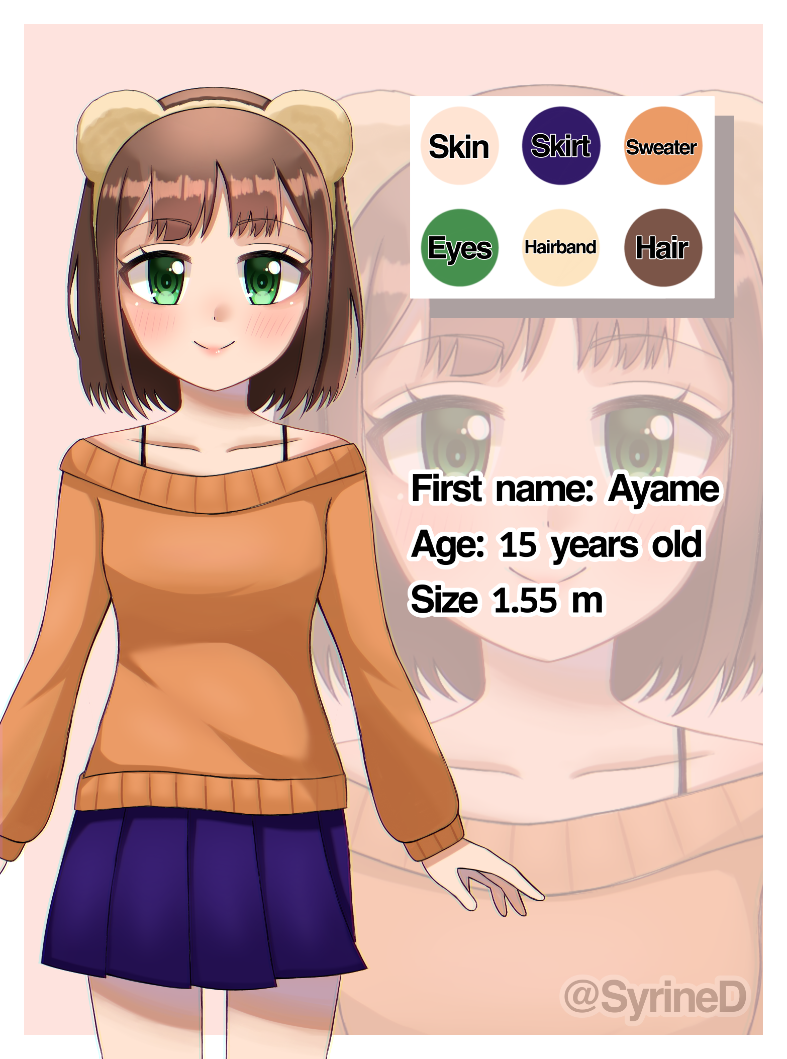 Ayame’s reference sheet 🧡 - ibisPaint