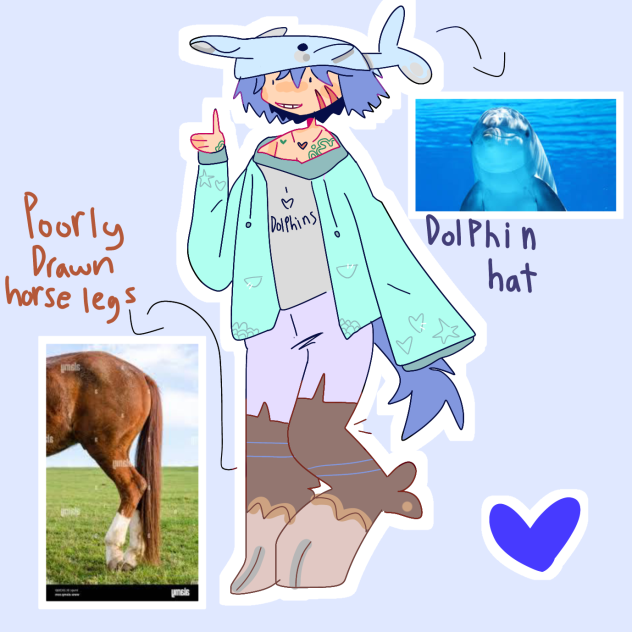 DOLPHIN GIRL W HORSE LEGS - ibisPaint