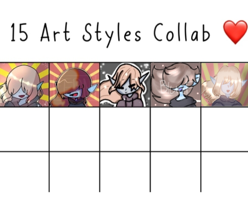 15 art style collab - ibisPaint