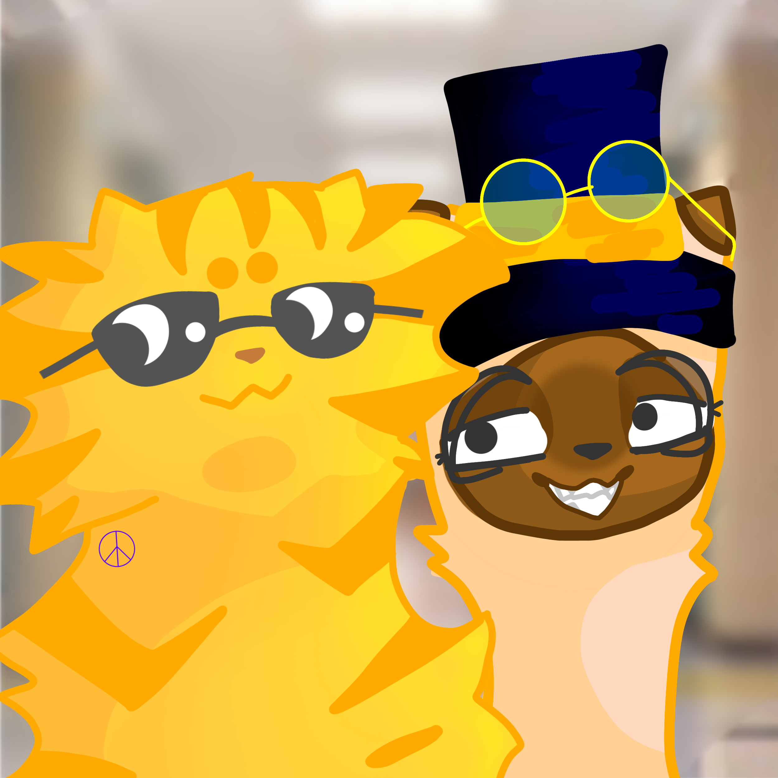 sir scruffy and hippy cat!!!!!! - ibisPaint