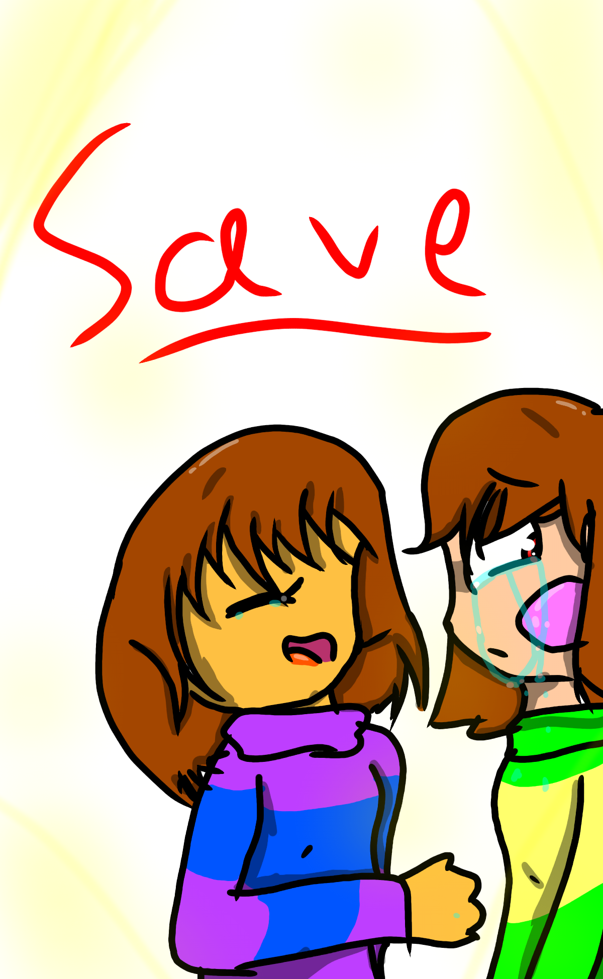 SAVE Frisk and chara - ibisPaint
