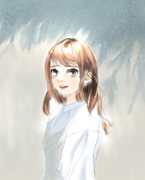 under the tree - ibisPaint