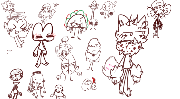 random object show characters w no color - ibisPaint