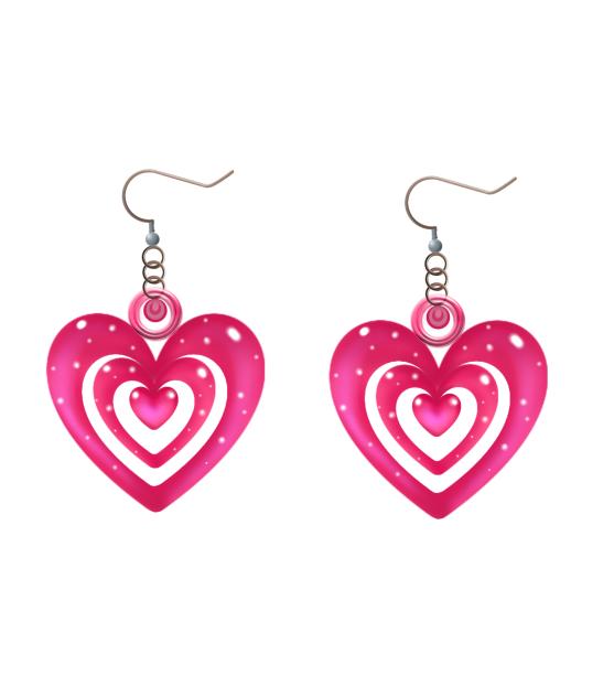 Heart Earrings Y2K - ibisPaint