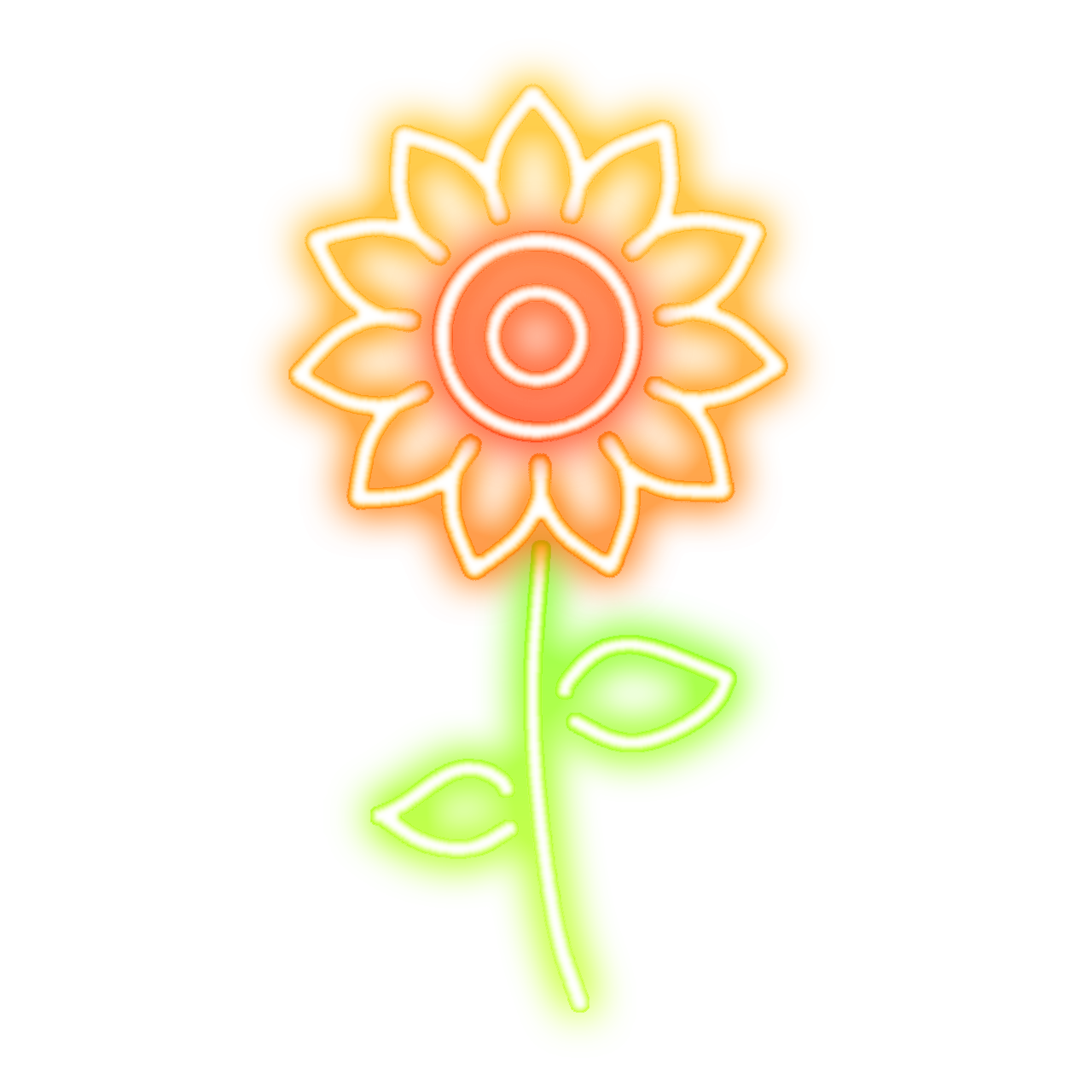 Sunflower neon sign - ibisPaint