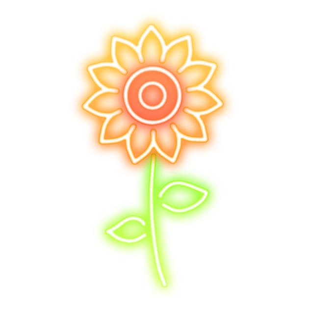 Sunflower neon sign - ibisPaint