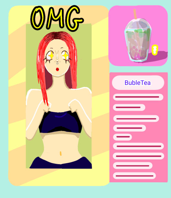 i really love buble tea - ibisPaint