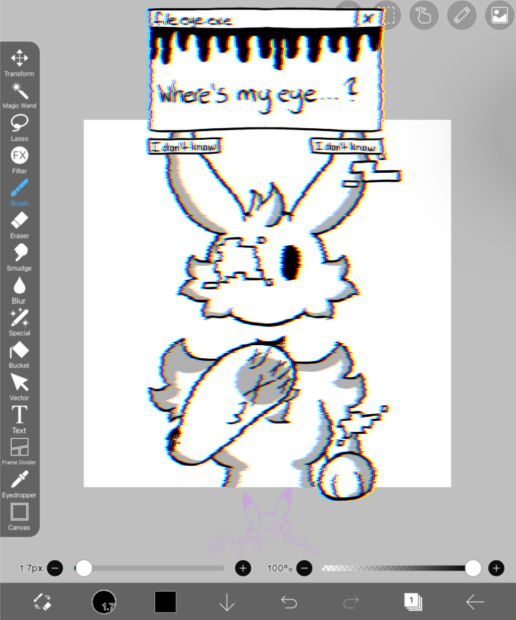 Thru the canvas - ibisPaint