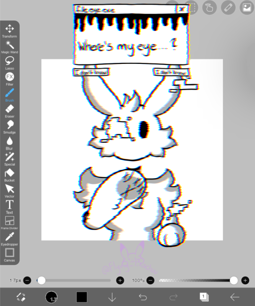 Thru the canvas - ibisPaint