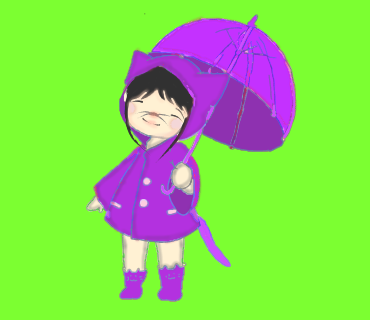 girl in a rain coat - ibisPaint