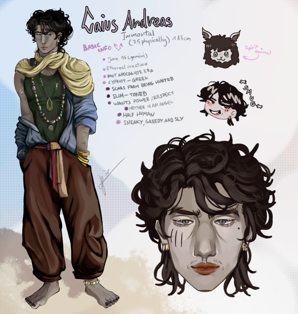 Caius character sheet - ibisPaint