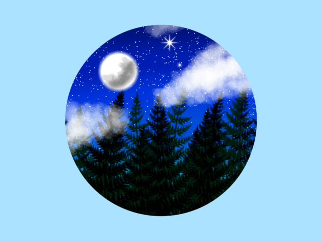Beautiful scenery in one circle - ibisPaint