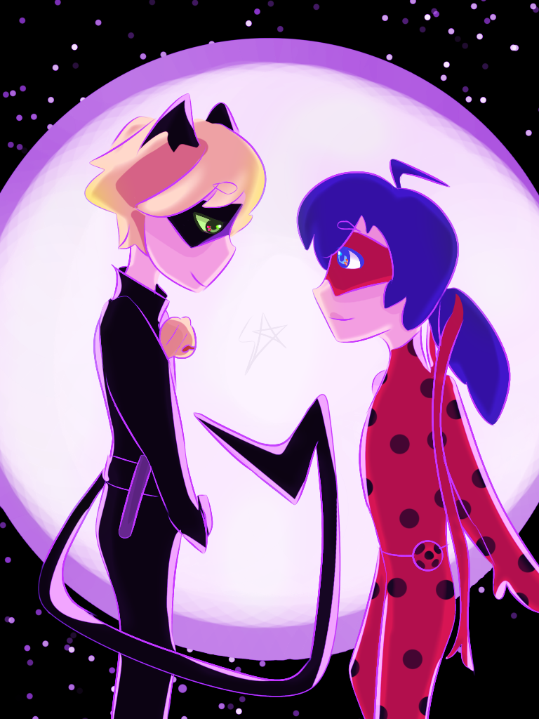 chat noir and ladybug - ibisPaint