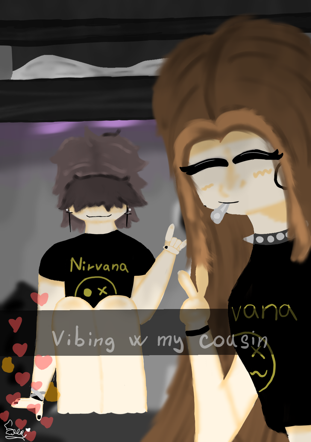 vibing with my cousin - ibisPaint