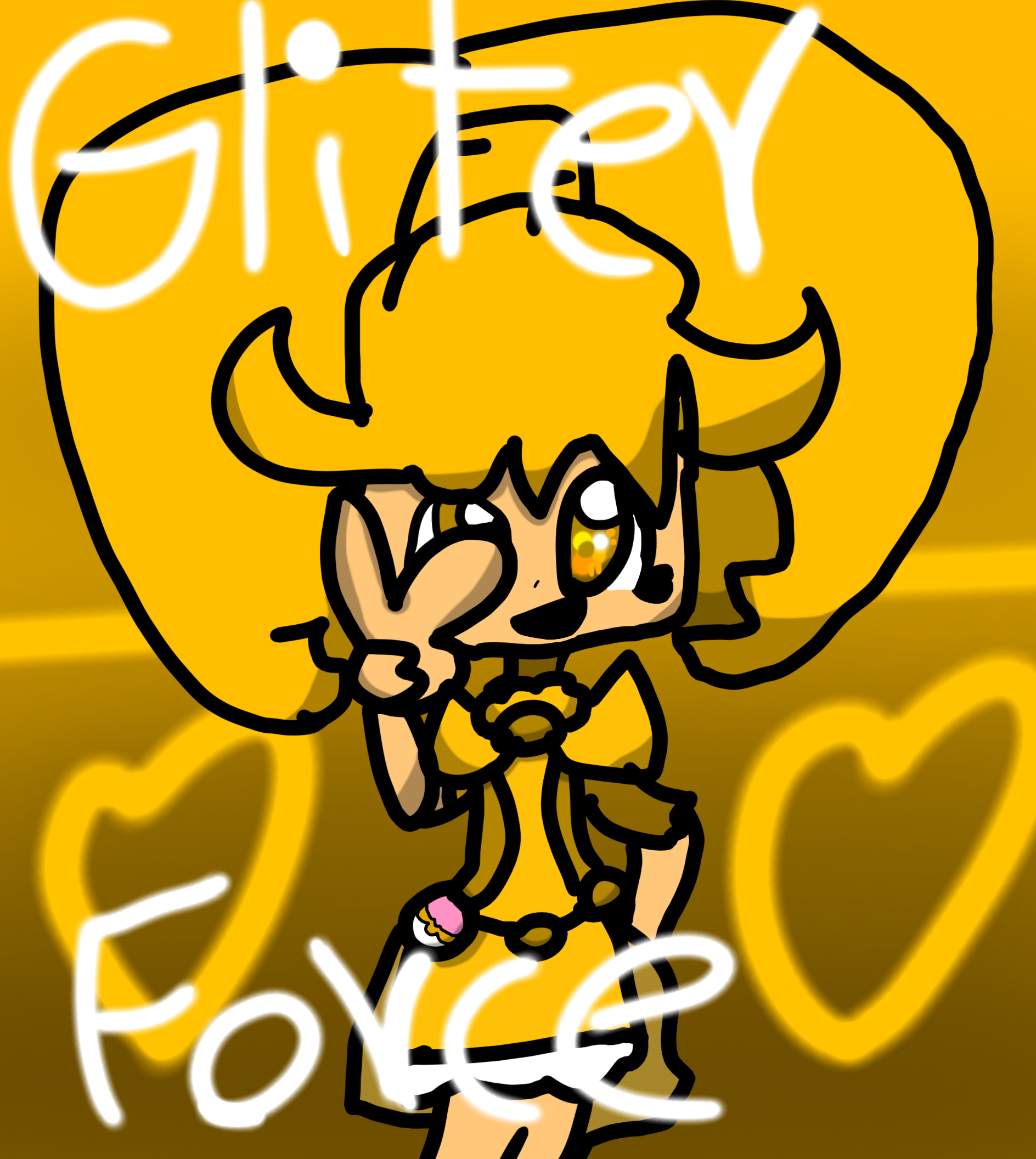 Amarilla Glitter Force - ibisPaint