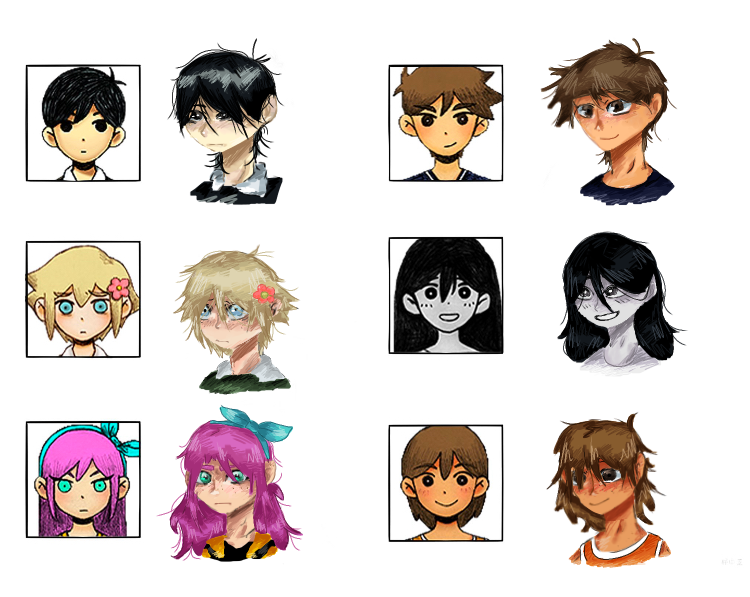 Omori far away characters in my style - ibisPaint