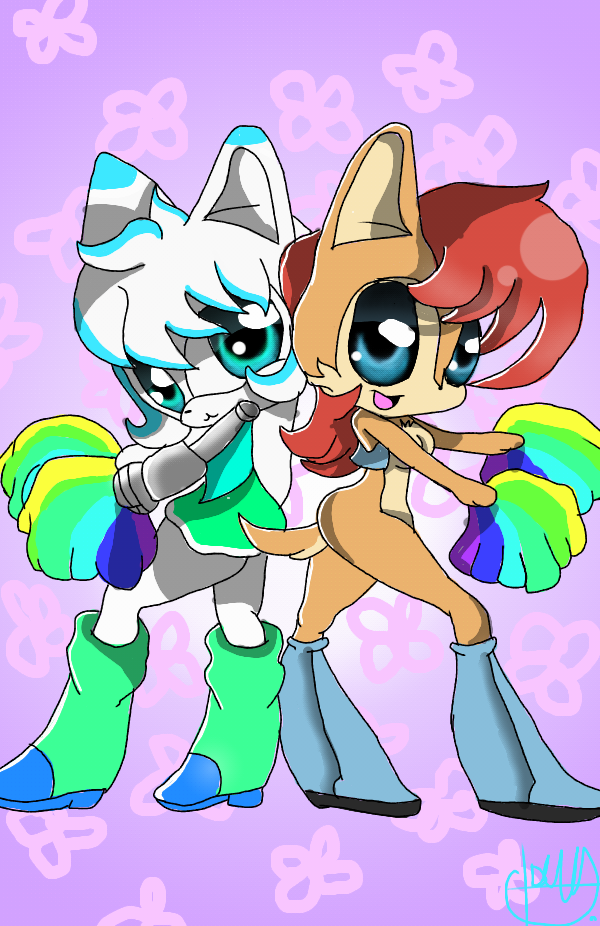 Diana the hyena and Sally acorn - ibisPaint