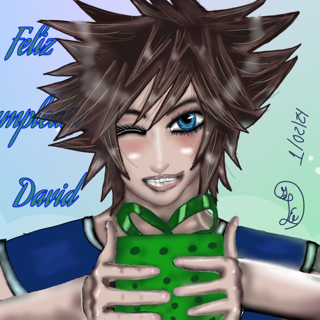 Feliz cumpleaños cuñado David sora - ibisPaint