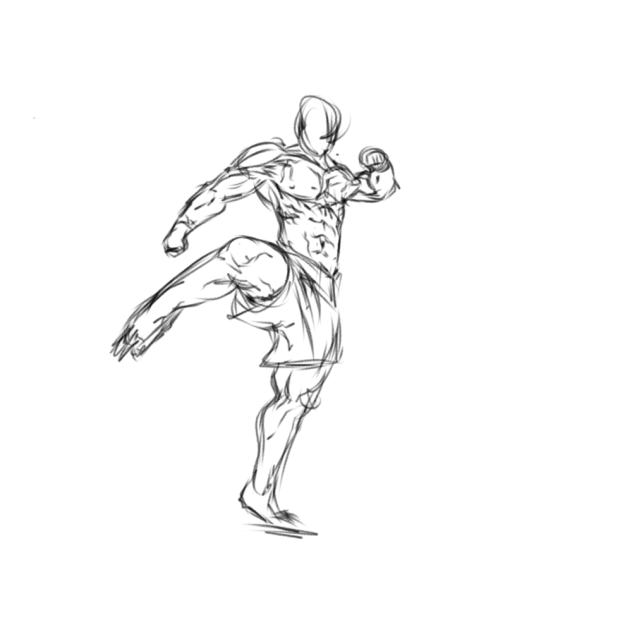 Muay thai kick - ibisPaint