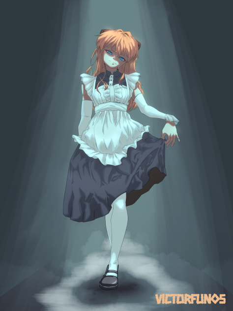 Fanart Azuka Langley maid ~Evangelion~ - ibisPaint