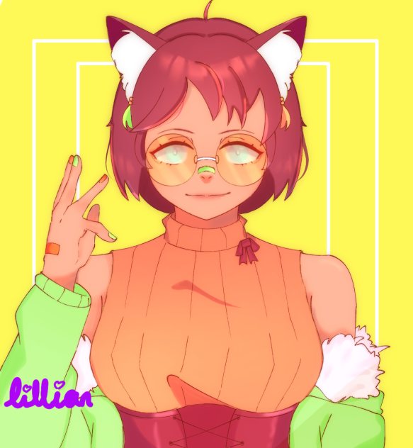 My OC's second outfit 💚🧡💛 - ibisPaint