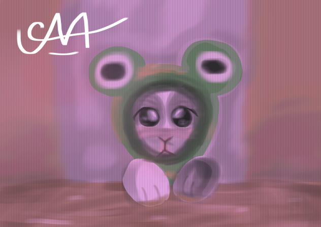 Cat and hat frog - ibisPaint