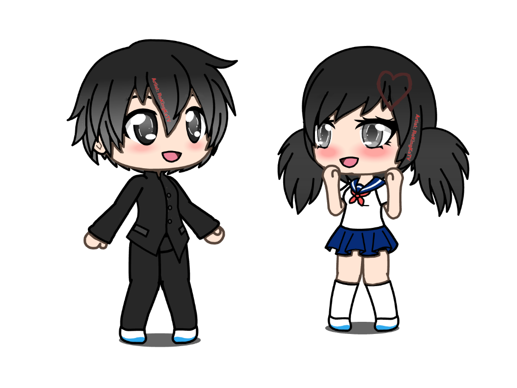 Taro and Hanako (Yandere Sim Gacha Life) - ibisPaint