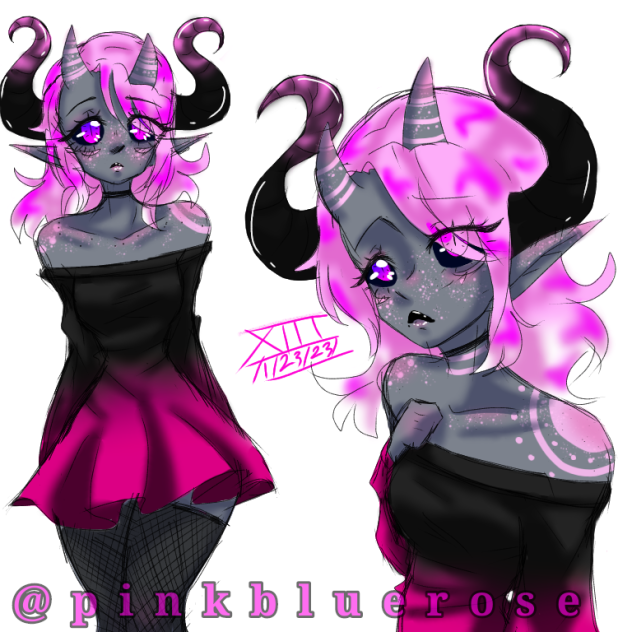 idk cute demon girl ig - ibisPaint