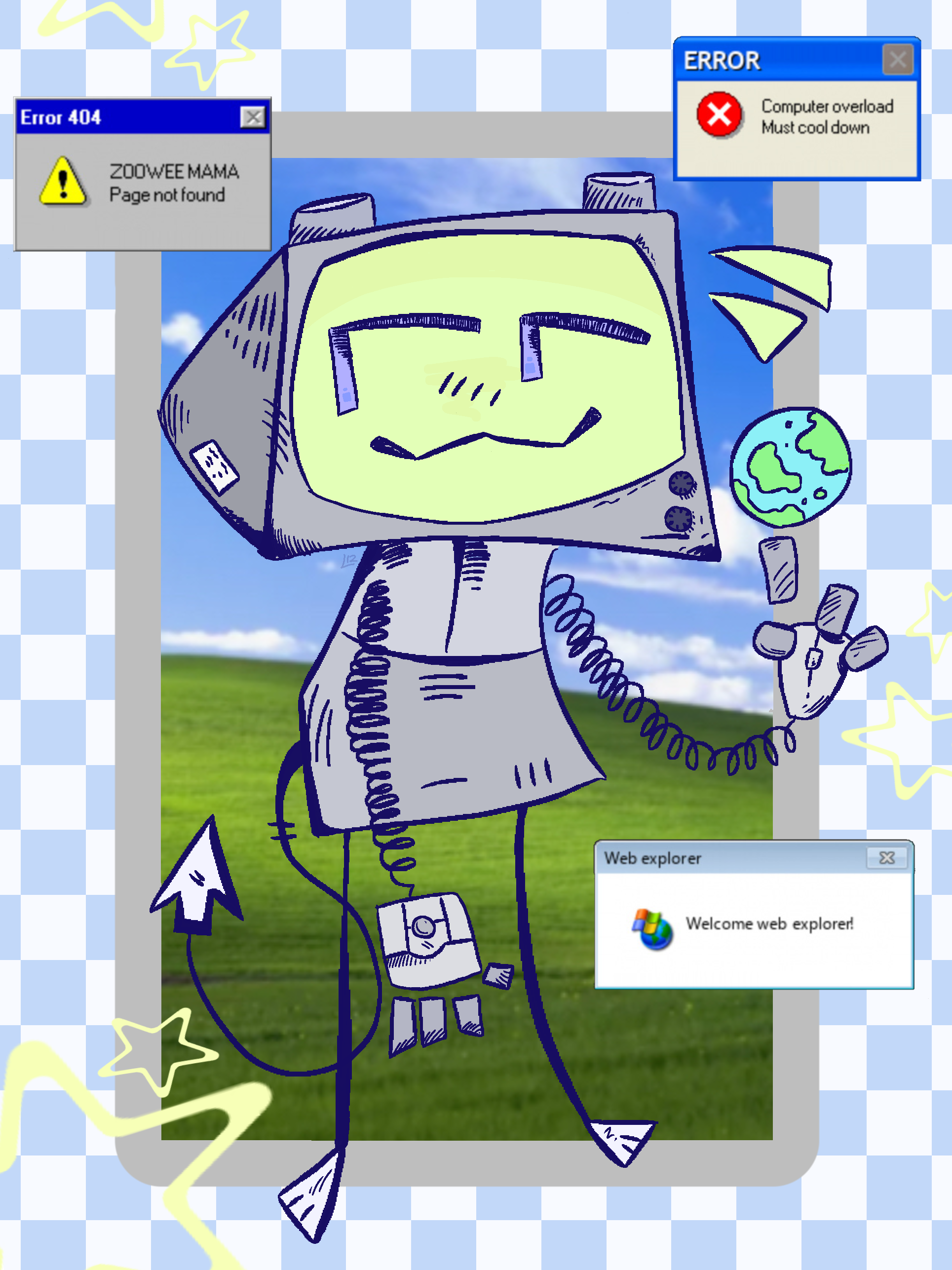 Goofy computer man - ibisPaint