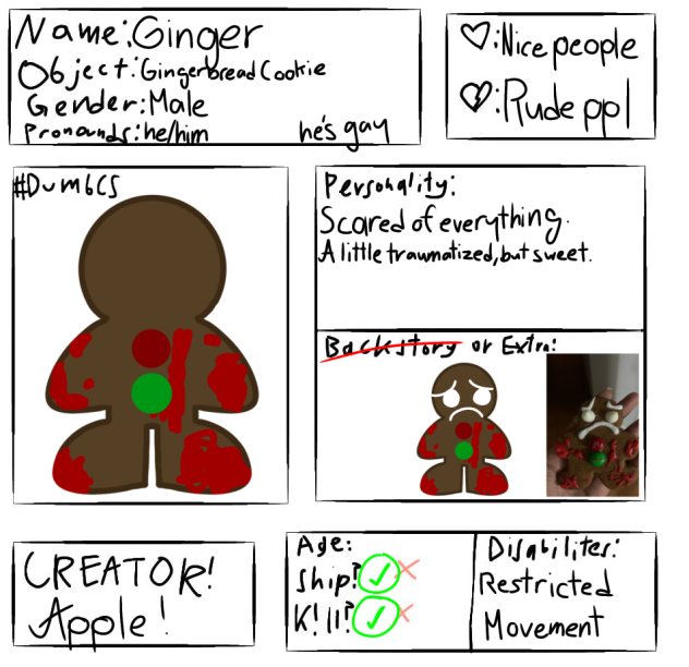 Ginger the Gingerbread Man - ibisPaint