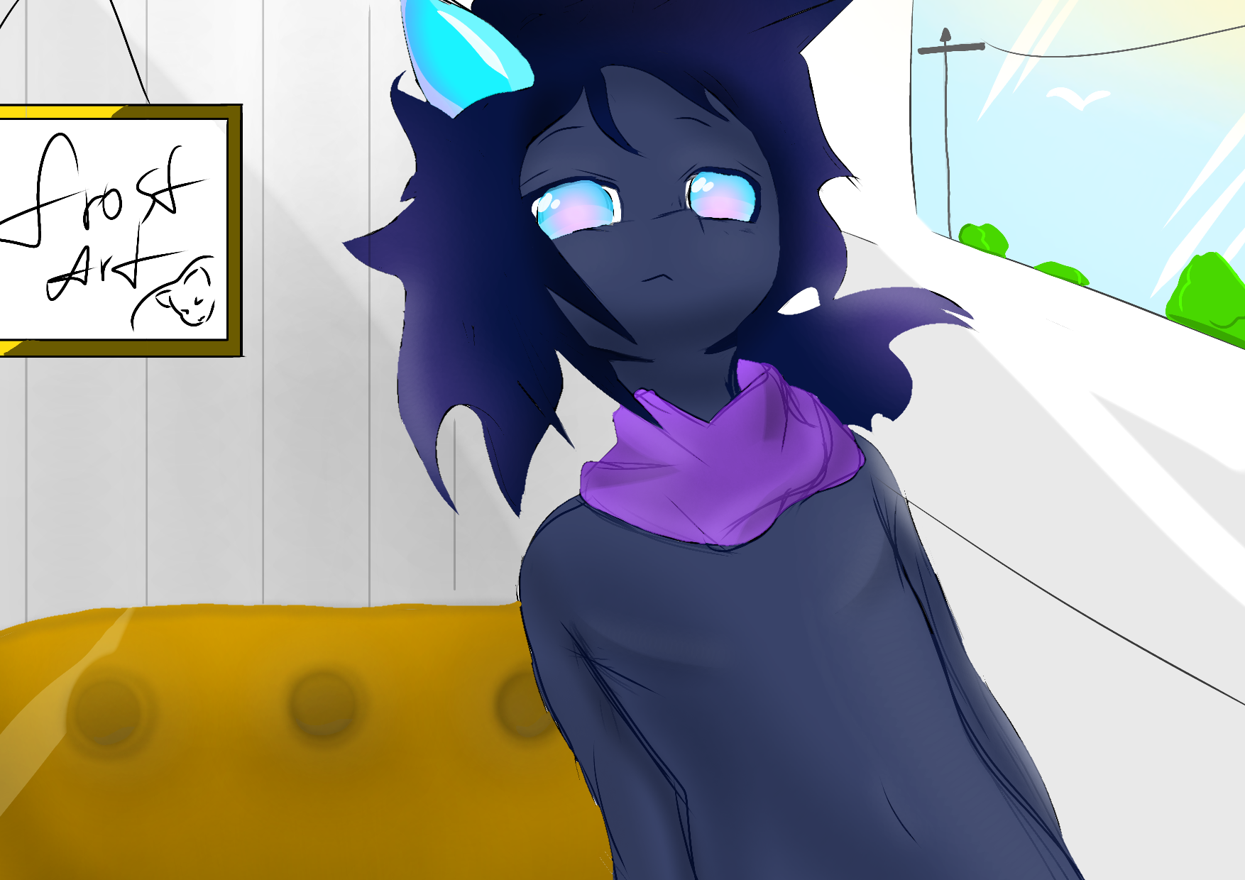 On the train - ibisPaint