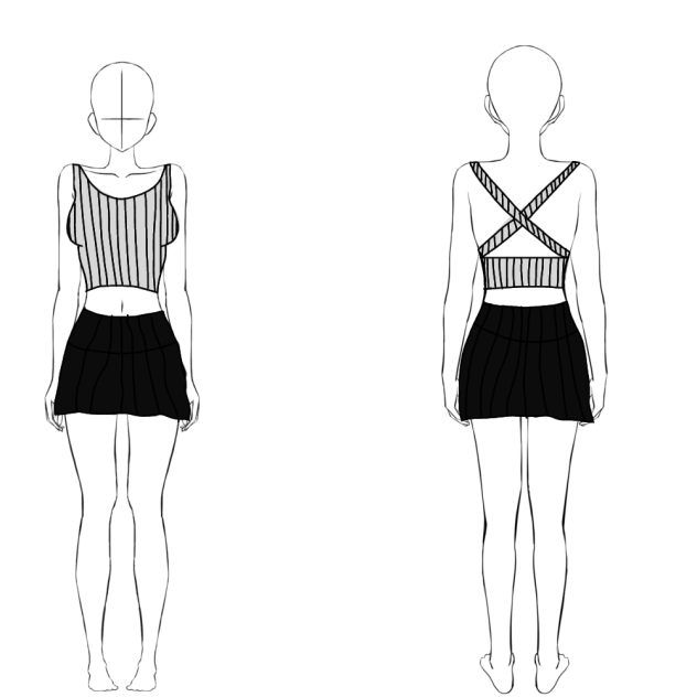 Random grey fashion design - ibisPaint