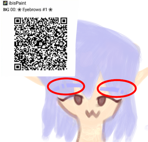 Eyebrows Qr-code - ibisPaint