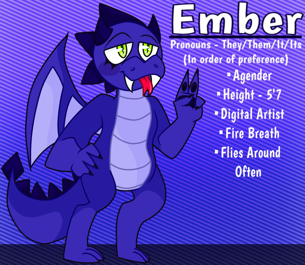 Ember - My Dragon Fursona Ref Sheet - ibisPaint