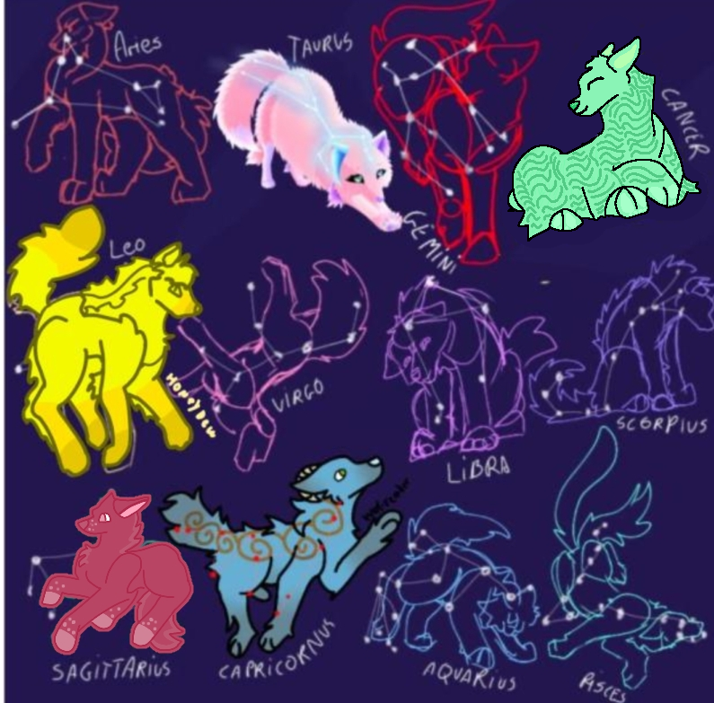 Zodiac wolf collab 🐺♑ - ibisPaint