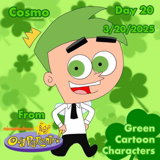 Green Cartoon Characters Day 20 Cosmo - ibisPaint