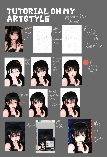 tutorial on my artstyle - ibisPaint