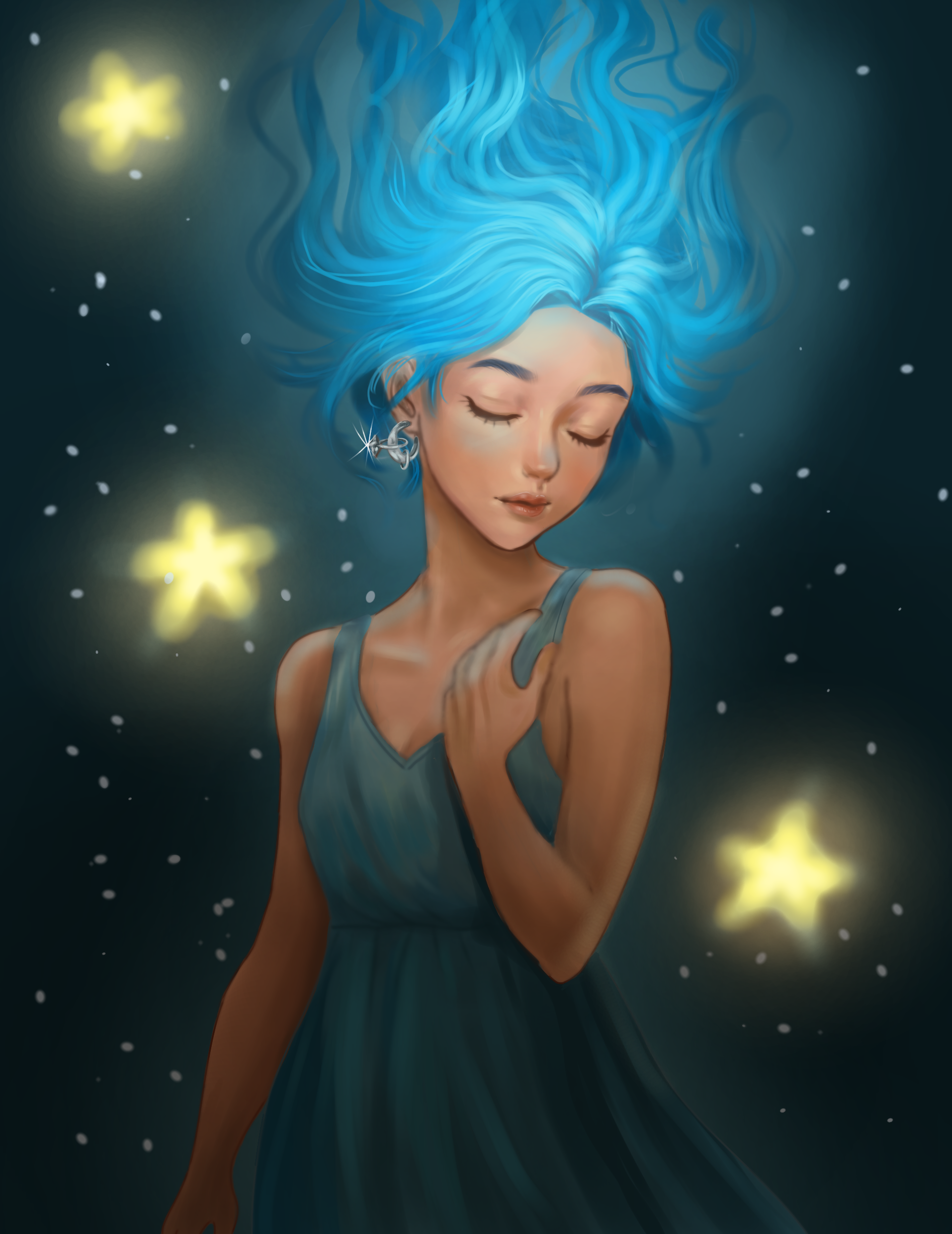 Starlit Dreams 💙 - ibisPaint