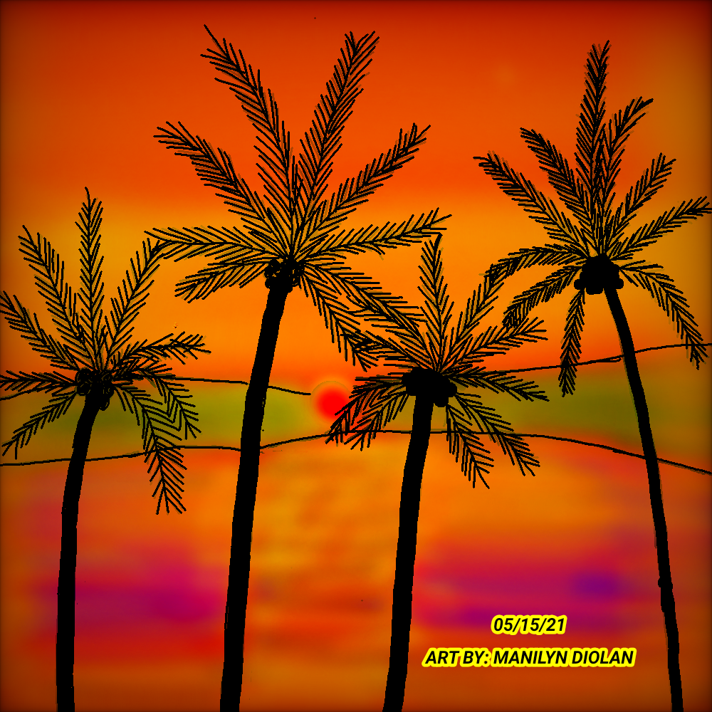 SUNSET Drawing using IbisPaint X - ibisPaint