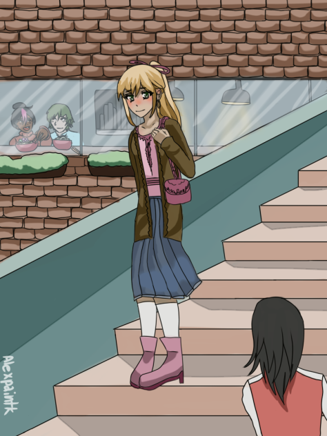 A walk in the town square - ibisPaint